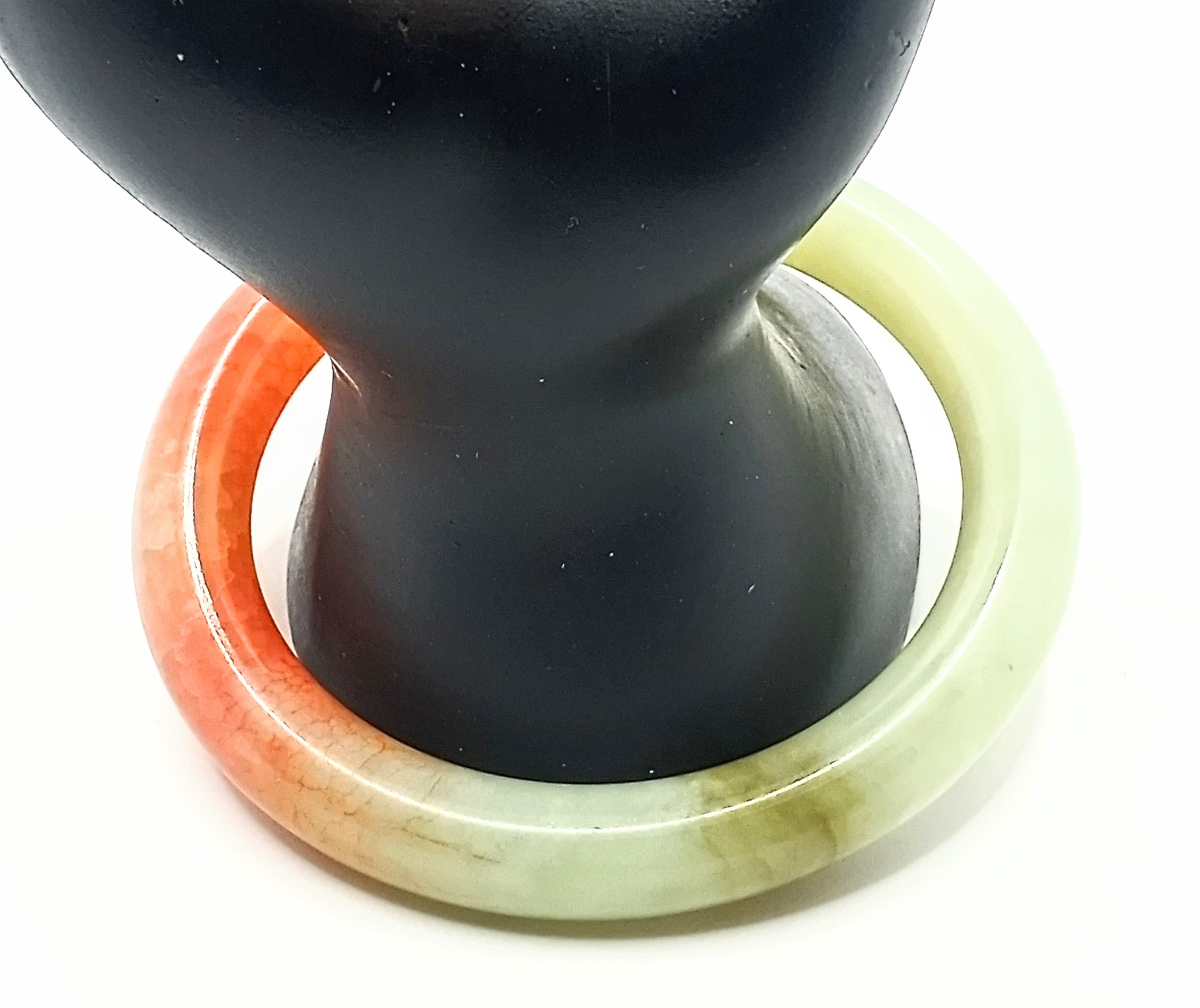 Genuine Green and Fire Orange Natural Jadeite Jade Bangle Bracelet - Etsy