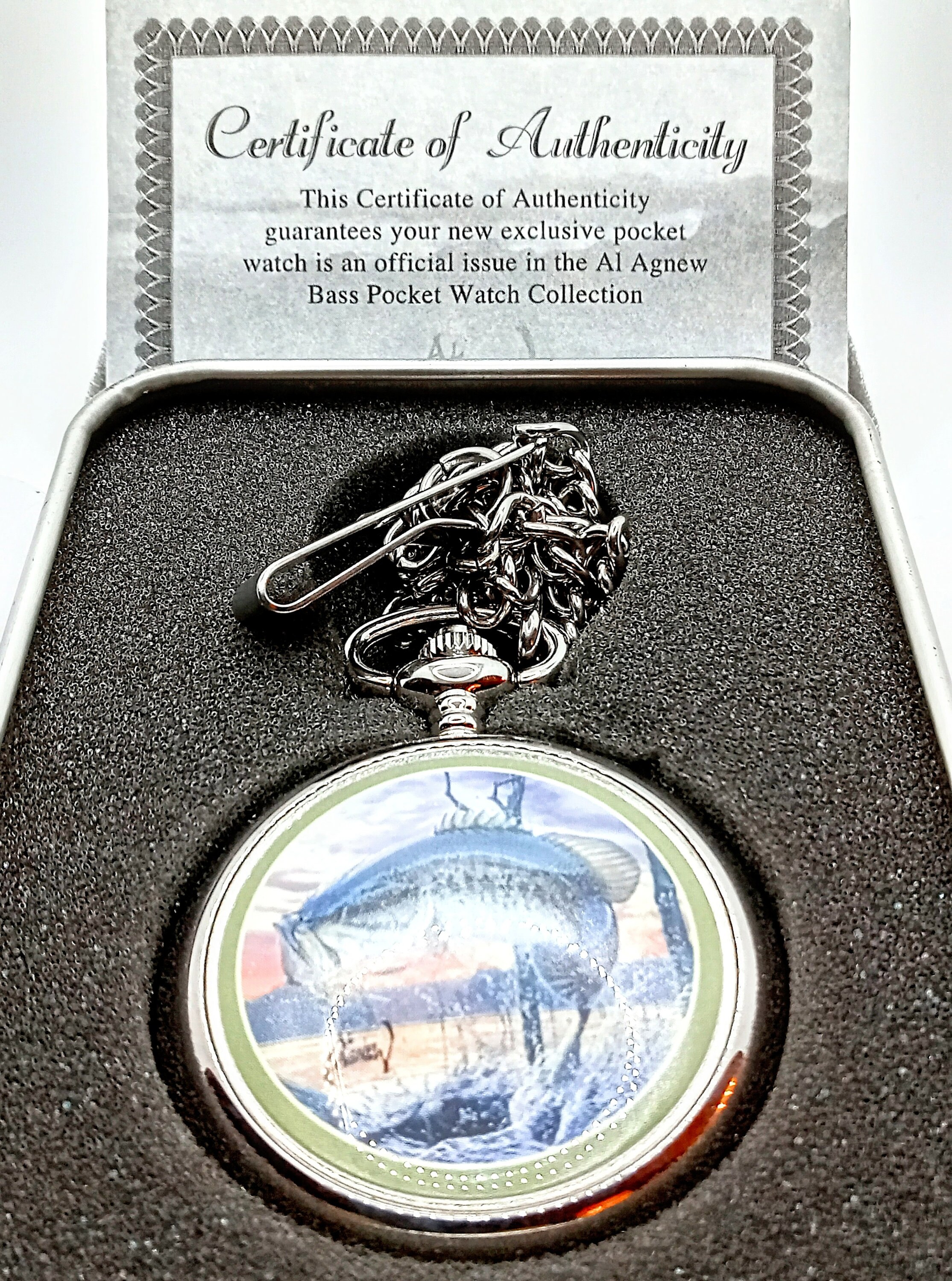 Certificate of Authenticity Bass Pocket Watch W/chain in Case! - Etsy