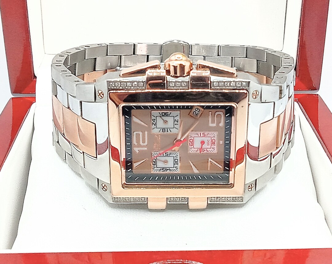 Authentic Daniel Steiger Luxurious Diamond "ds 8088m" Chronograph W/day ...