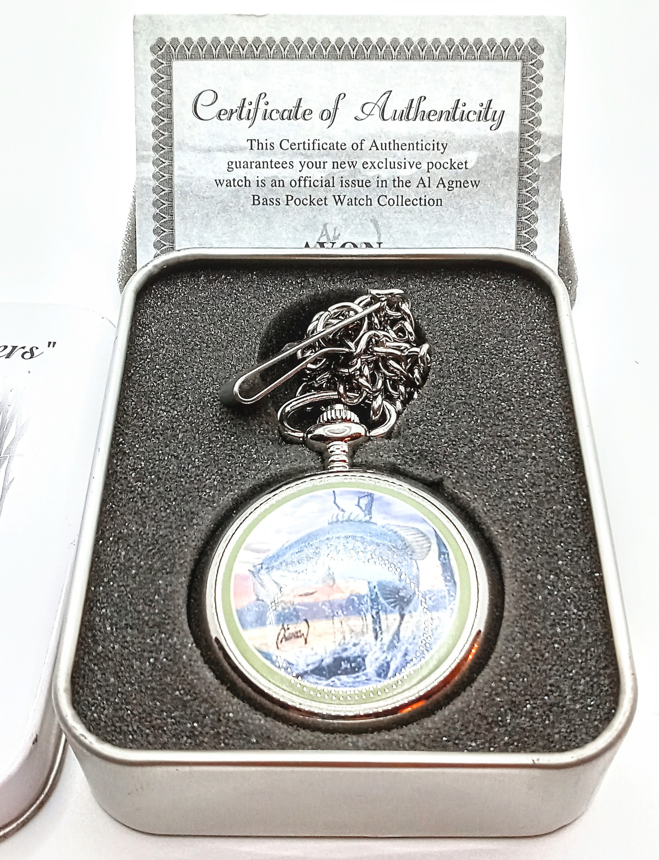 Certificate of Authenticity Bass Pocket Watch W/chain in Case! - Etsy