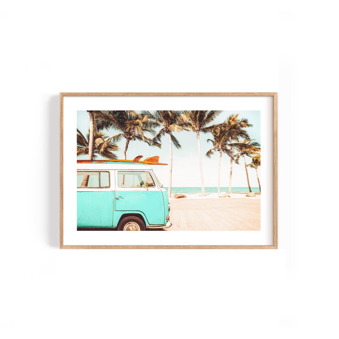Retro Surf Van Photo Print – Beach House Coastal Wall Art - Etsy