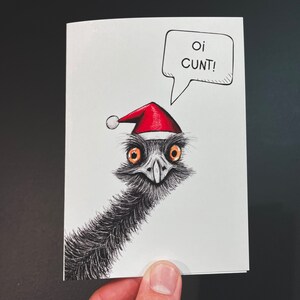 Funny Australian Emu Christmas Card for Festive Jokes With Friends and ...