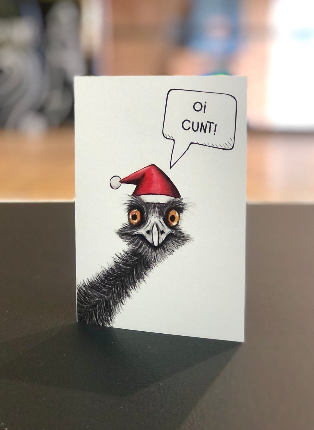 Funny Australian Emu Christmas Card for Festive Jokes With Friends and ...