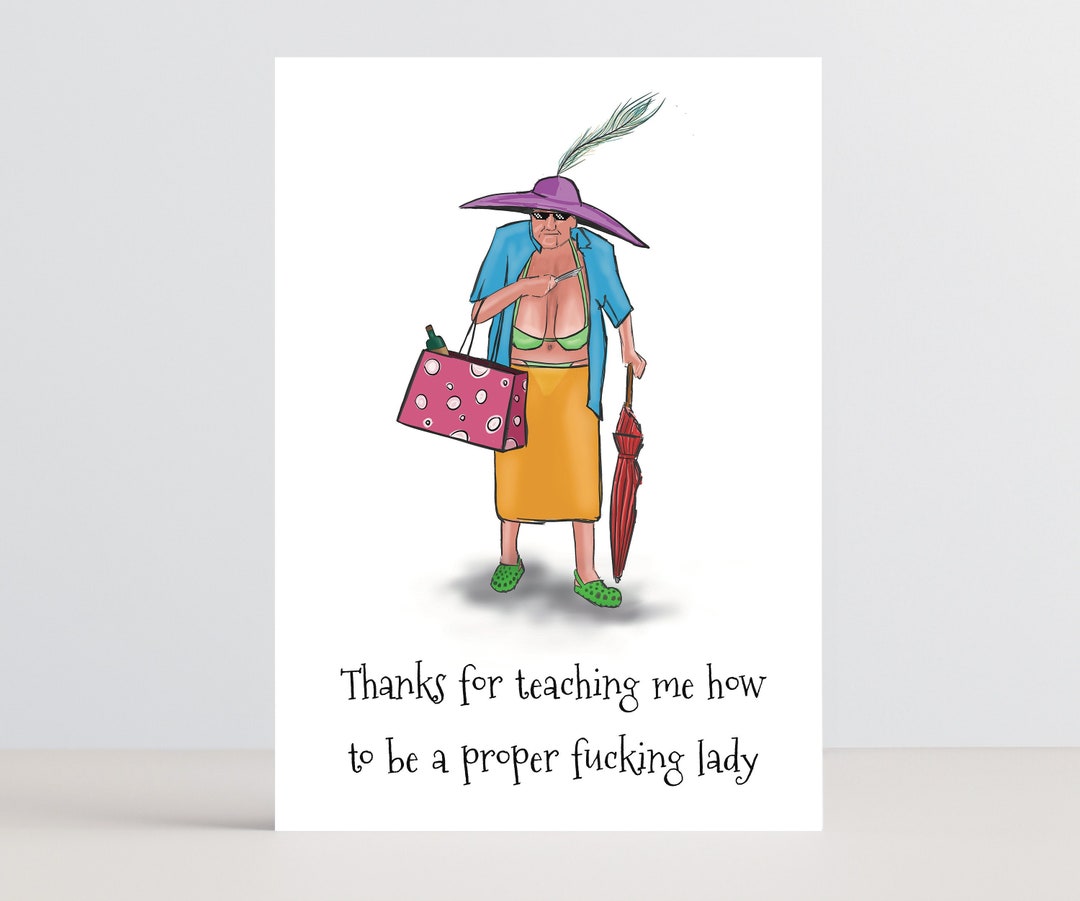 Gangsta Granny Birthday Card Funny Card for Mom, Grandma, or Role Model ...