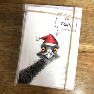Funny Australian Emu Christmas Card for Festive Jokes With Friends and ...