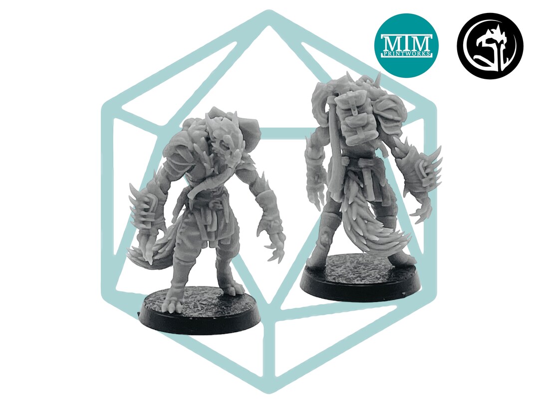 Male Shifter Tundra Barbarian Shifted | Tabletop RPG Miniature | D&D ...