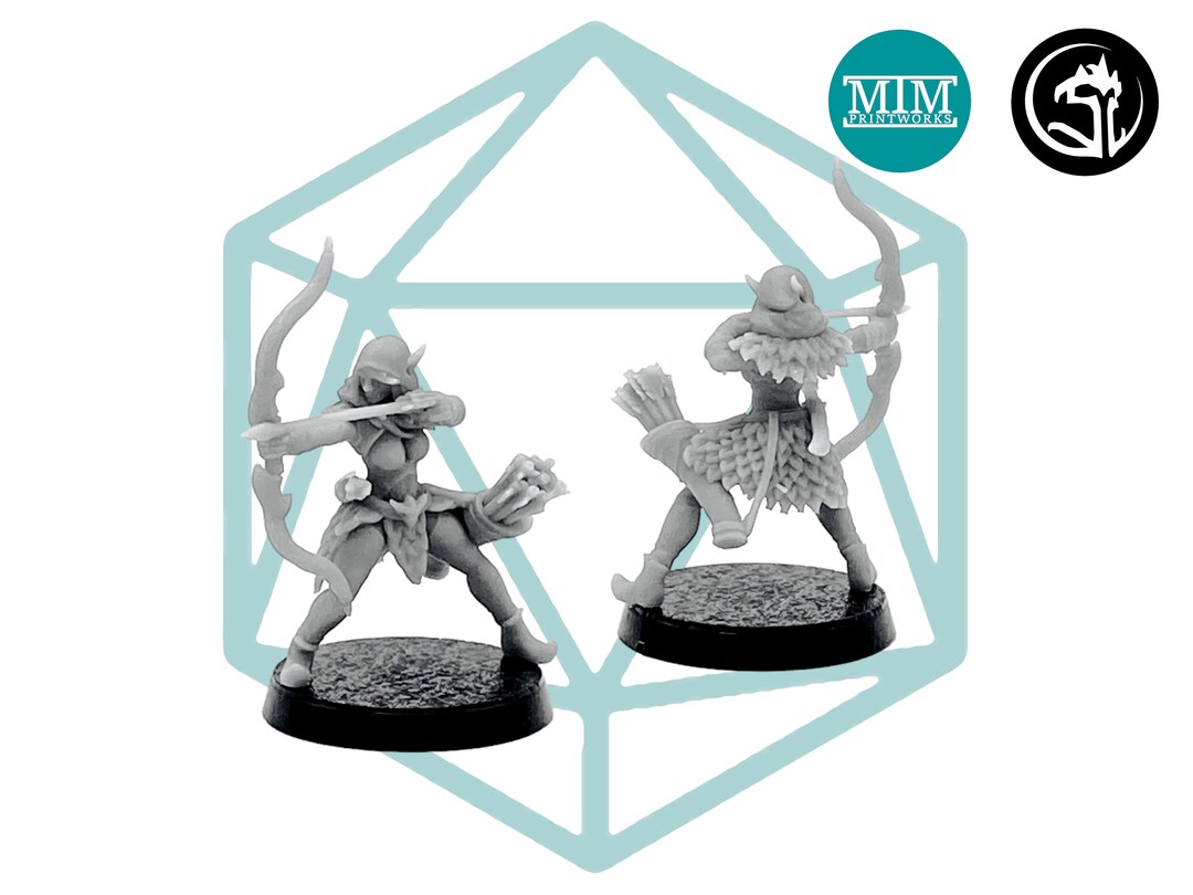 Female Wood Elf Ranger | Tabletop RPG Miniature | D&D | Roleplaying - Etsy
