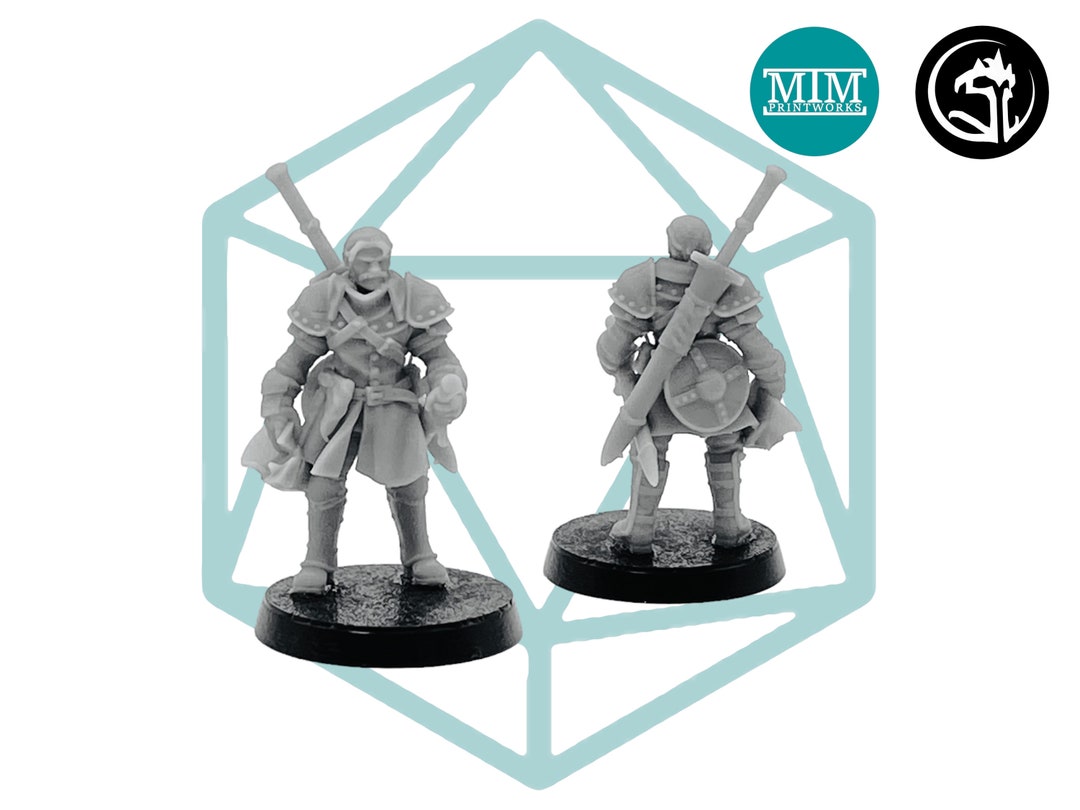 Human Veteran Warrior 1 | Tabletop RPG Miniature | D&D | Roleplaying - Etsy