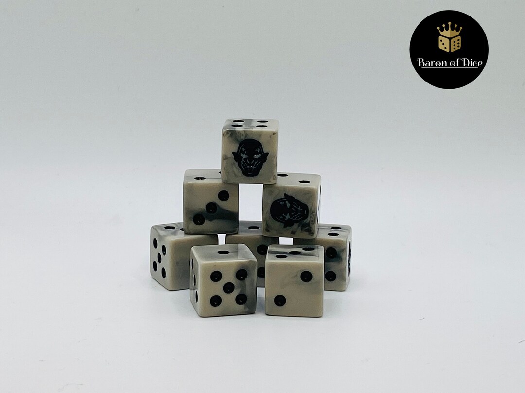 White Orc Dice Set - Etsy