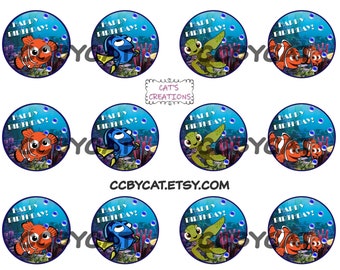 Finding Nemo Thank You Tags Digital File Instant Download - Etsy