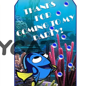 Finding Nemo Thank You Tags - Digital File - Instant Download - Etsy