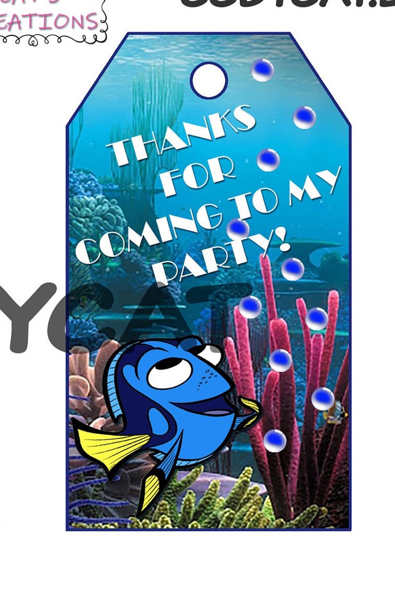 Finding Nemo Thank You Tags Digital File Instant Download - Etsy