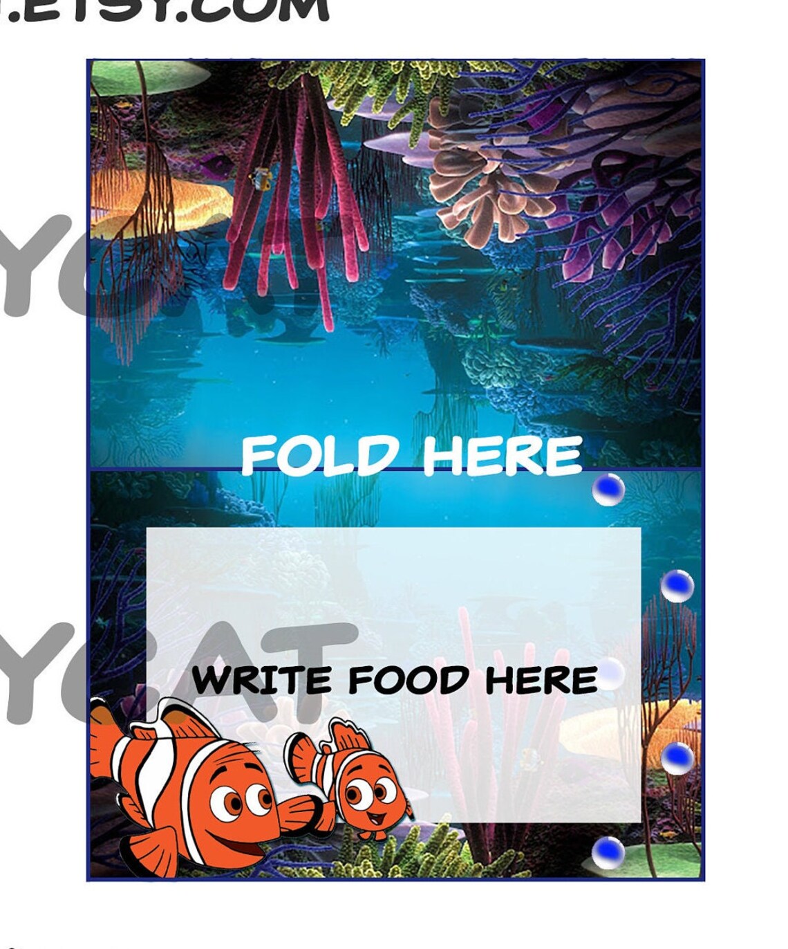 Finding Nemo Food Labels - Digital File - Instant Download - Etsy