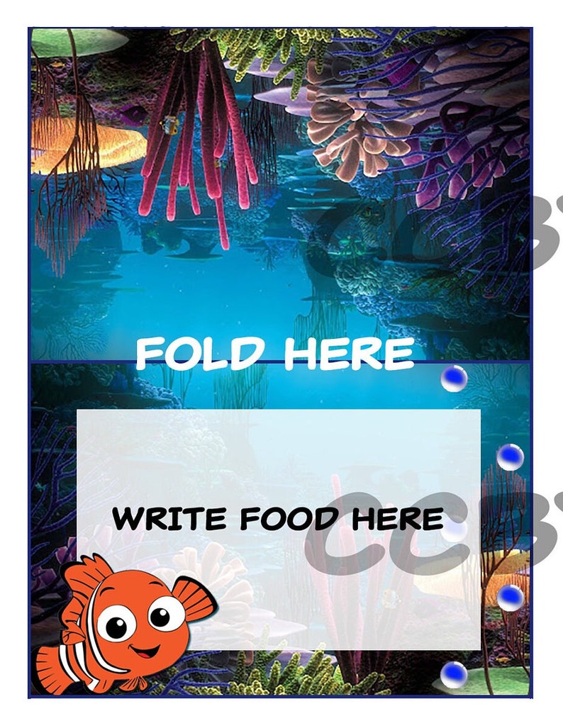 Finding Nemo Food Labels - Digital File - Instant Download - Etsy
