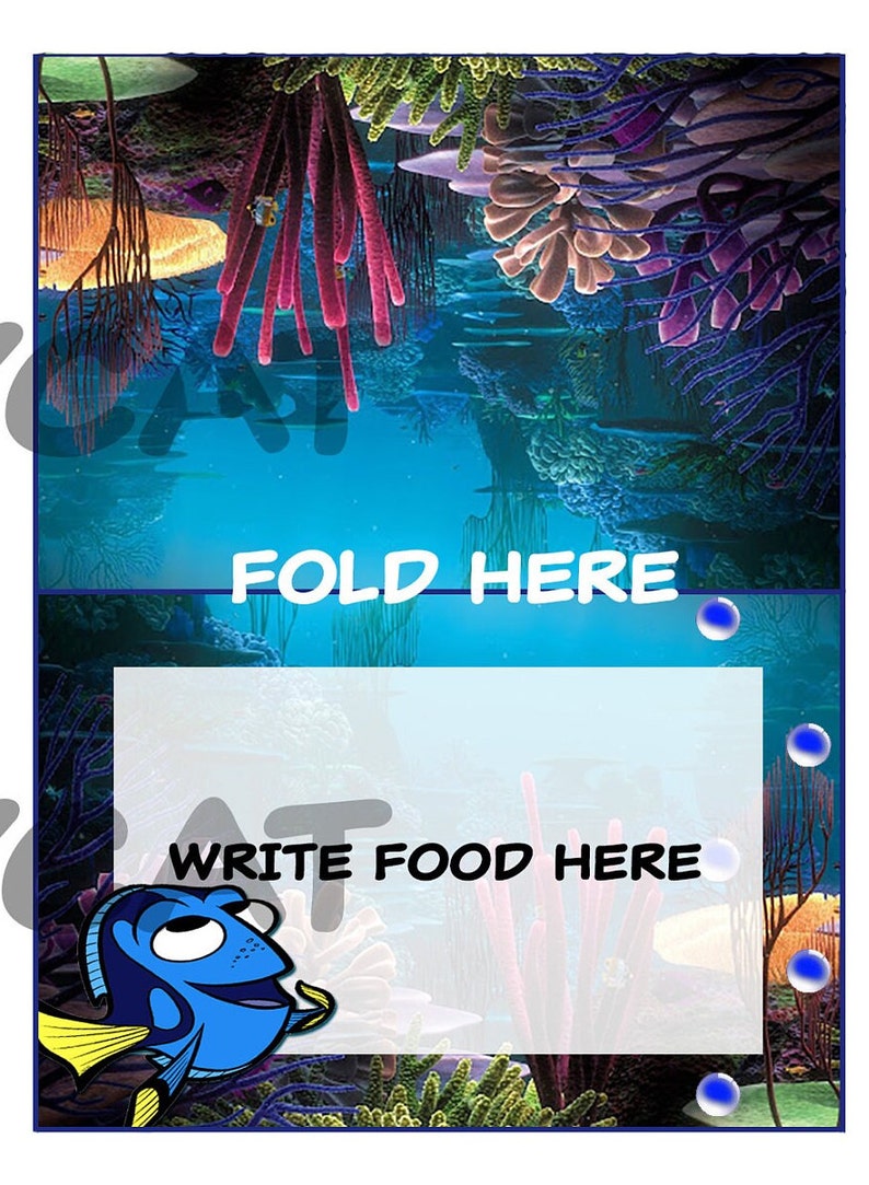 Finding Nemo Food Labels - Digital File - Instant Download - Etsy