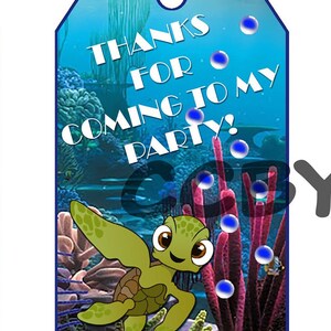 Finding Nemo Thank You Tags - Digital File - Instant Download - Etsy