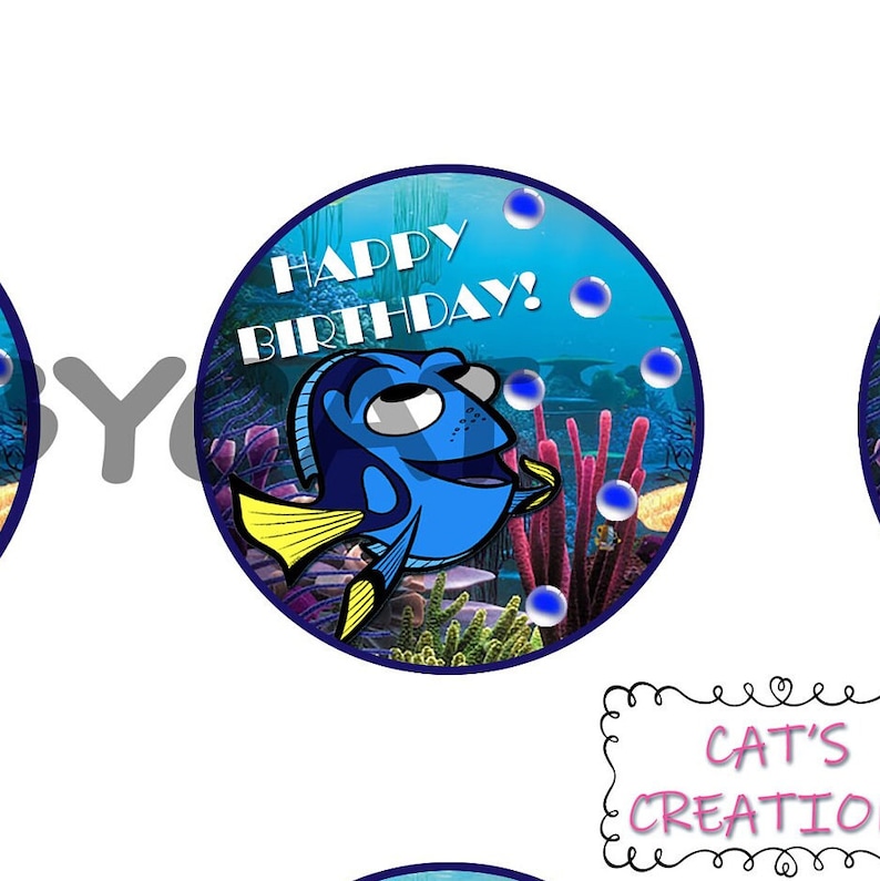 Finding Nemo Cupcake Toppers - Digital File - Instant Download - Etsy