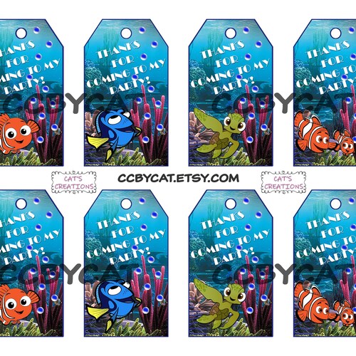 Finding Nemo Food Labels Digital File Instant Download - Etsy