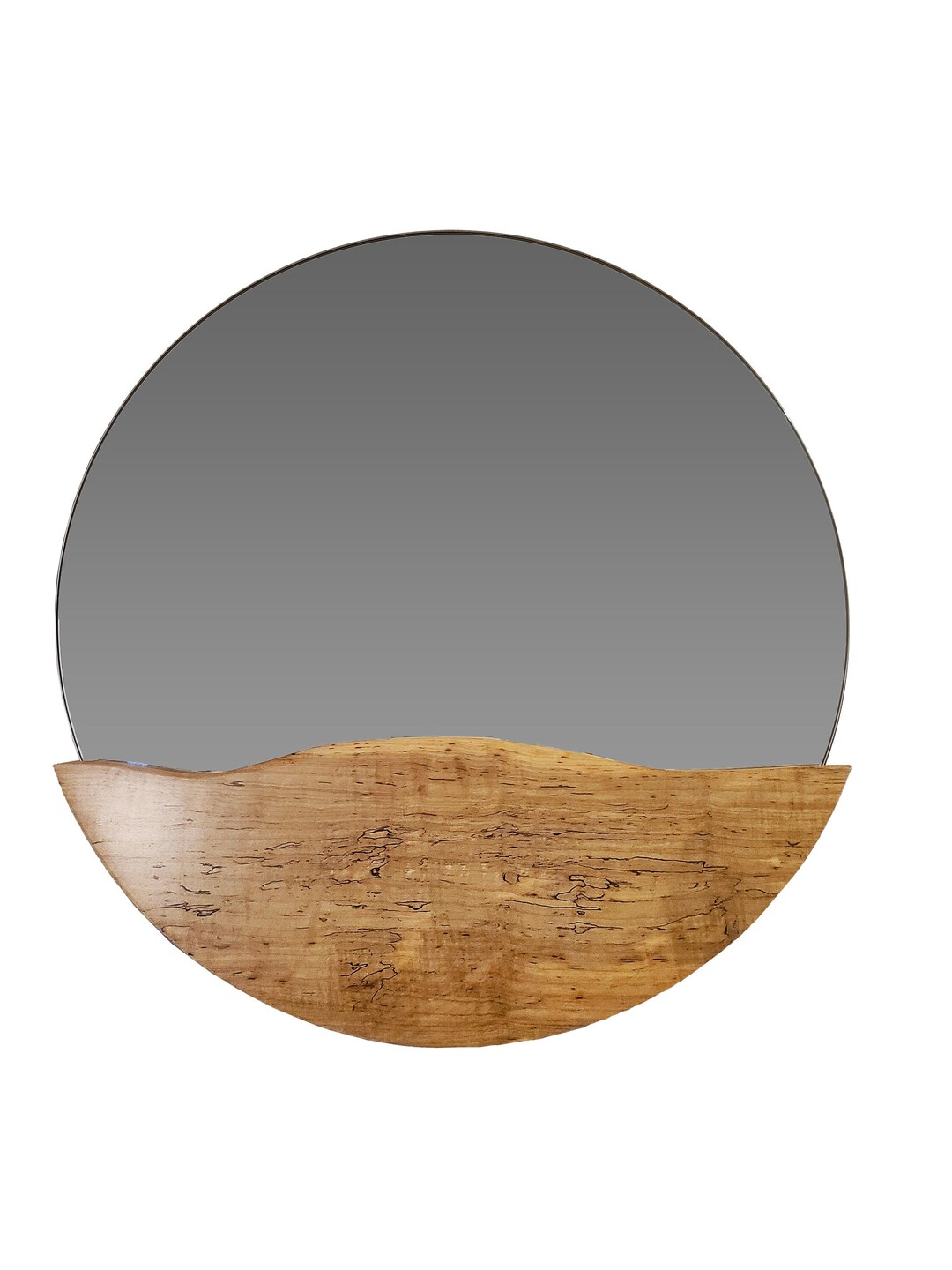 Live Edge Round Mirror, Maple - Etsy