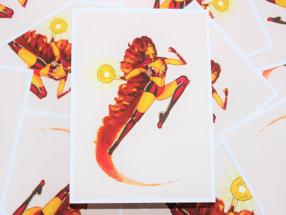 How To Draw Starfire Flying