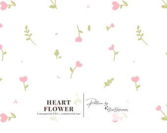 Pink Dainty Flowers Seamless Pattern: Hand-drawn Spring Floral Digital ...