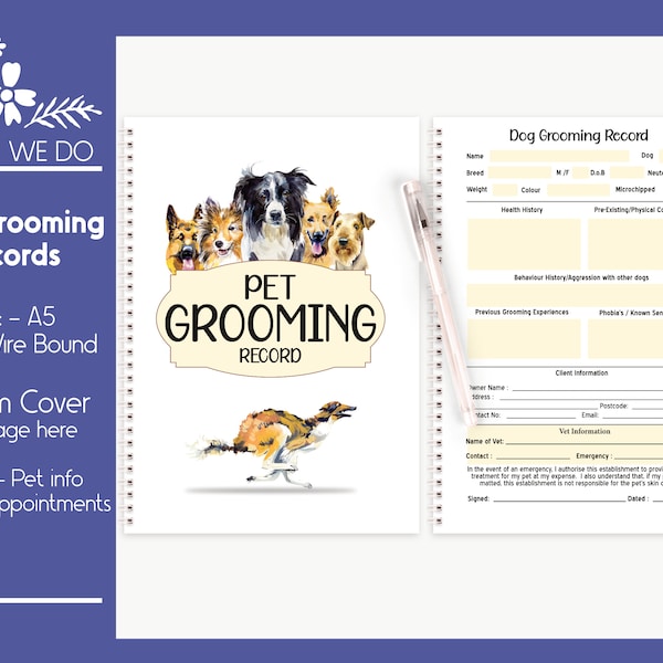Dog Grooming Record Cards - Etsy UK