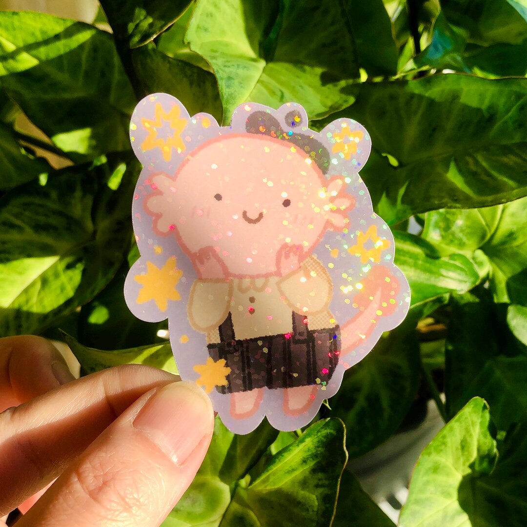 Axolotl Vinyl Sticker, Cute Animal Stickers, Animal Sticker, Gift for ...