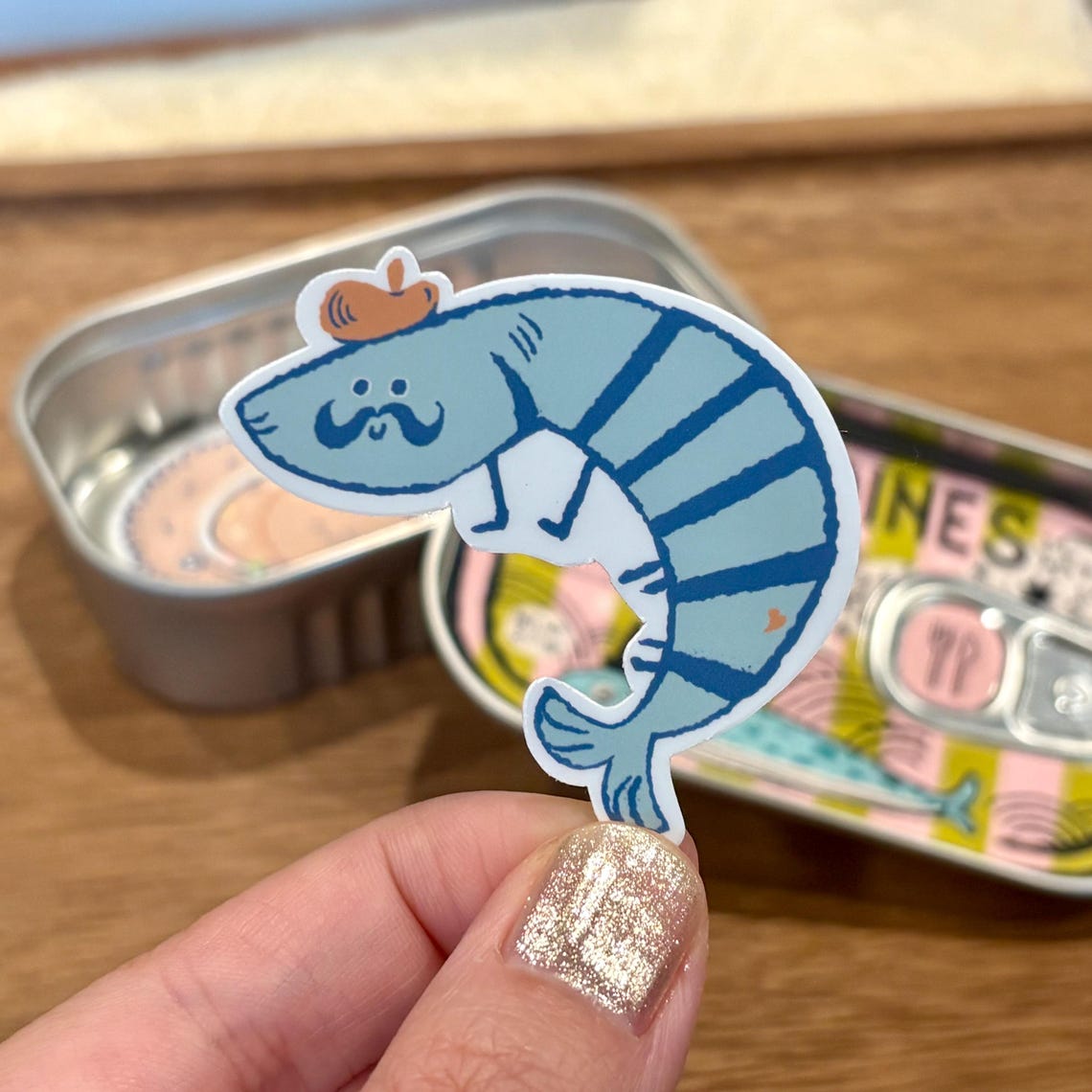 Sardine Tin Sticker Bundle: 5 Vinyl Fish Stickers+1 Reusable Tin - Etsy