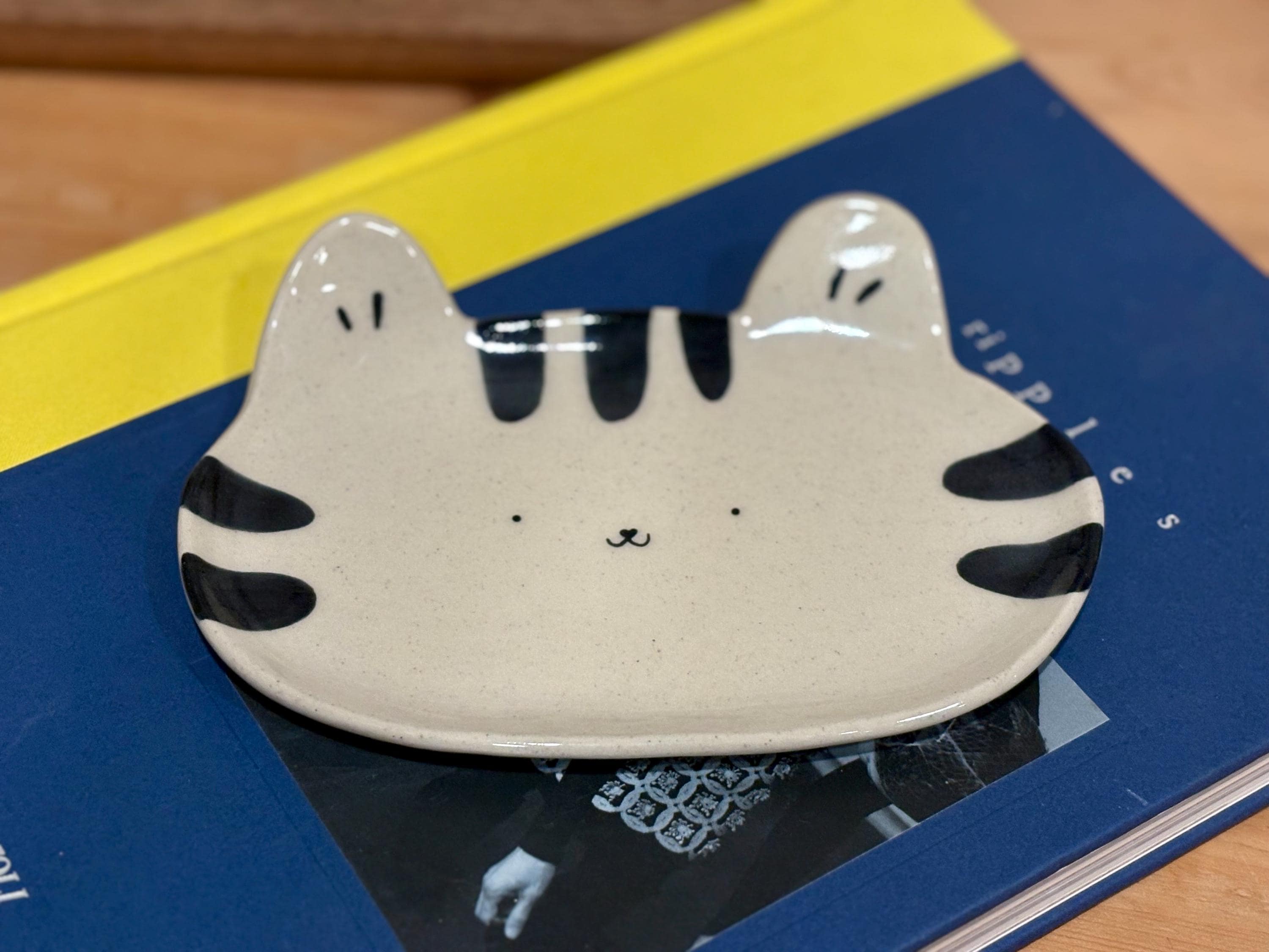 Handmade Ceramic Trinket Dish, Tabby Cat, Whimsical and Adorable ...