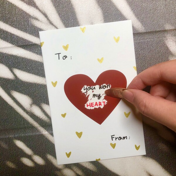 Scratch off Heart Stickers - Etsy