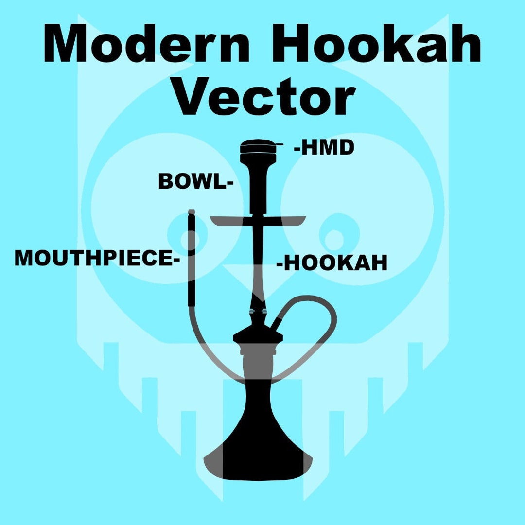 Modern Hookah Vector Art - SVG+PDF+EPS - Instant Download - Etsy