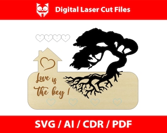 Tree of Life With Support Model 3 - Laser Cut Files - Svg+dxf+pdf+ai ...