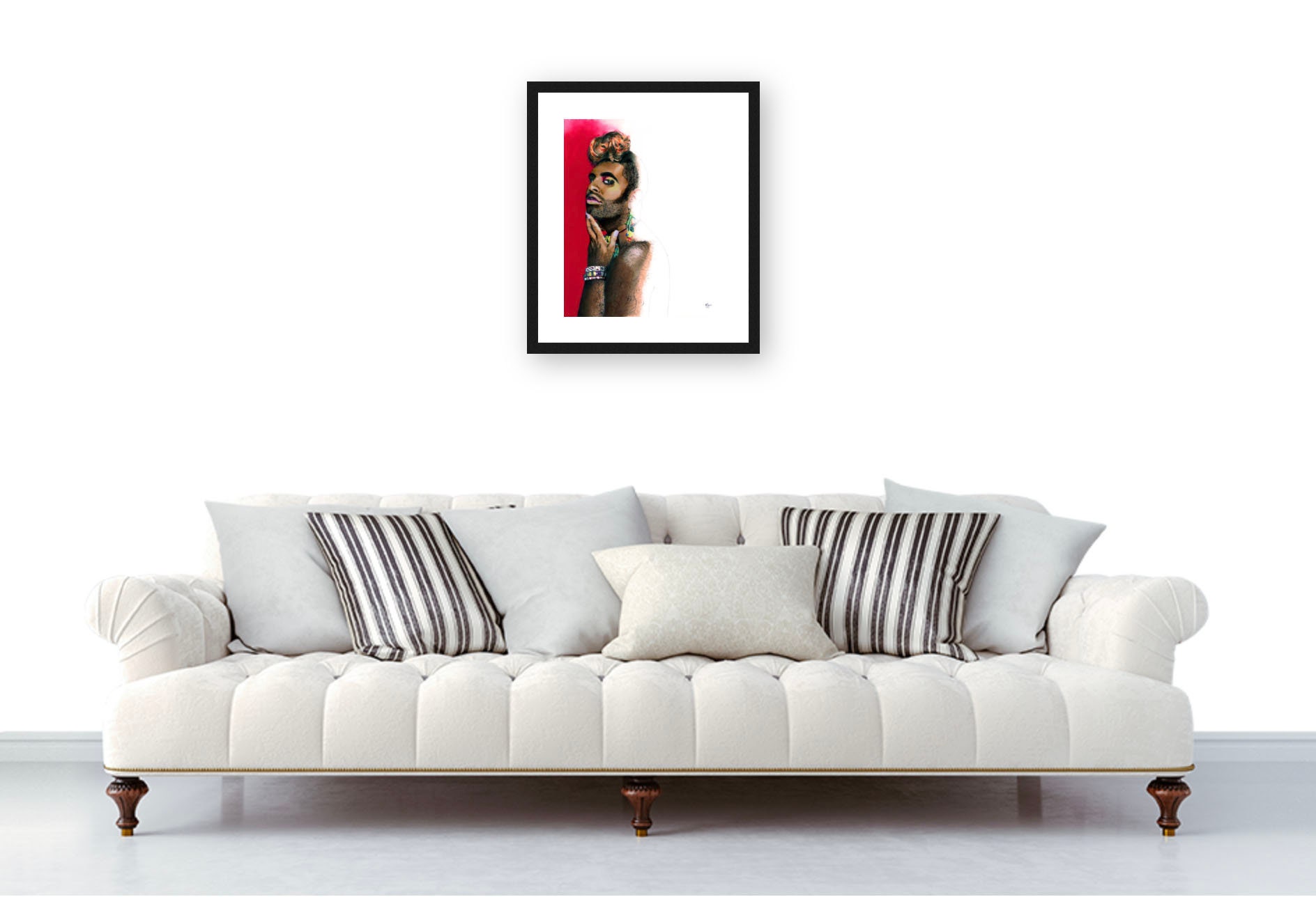 Bombay Ink Painting of Alok Vaid-menon A Non-binary Person - Etsy