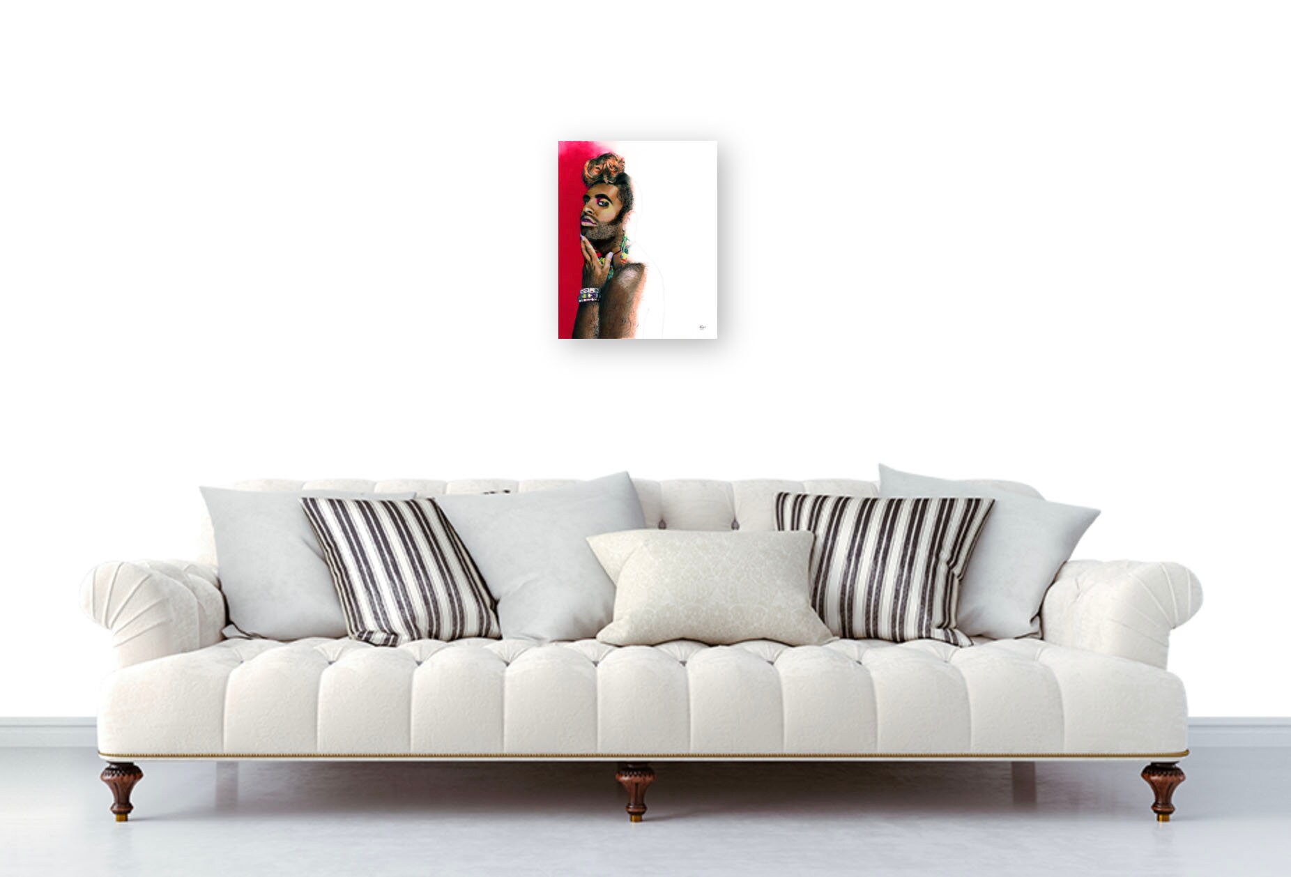 Bombay Ink Painting of Alok Vaid-menon A Non-binary Person - Etsy