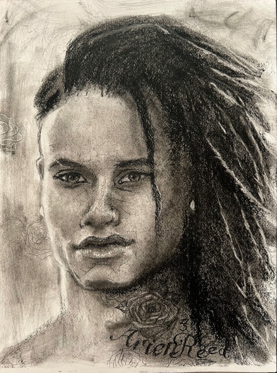 Trans Man Charcoal Drawing Black and White Queer Portrait - Etsy