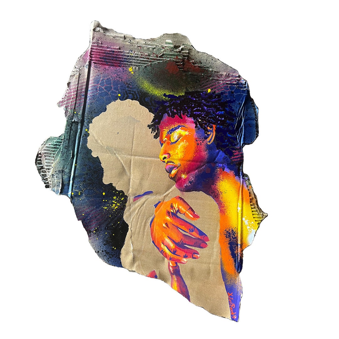 Home | Painting of Queer, Black Couple Lovingly Embracing Each Other ...