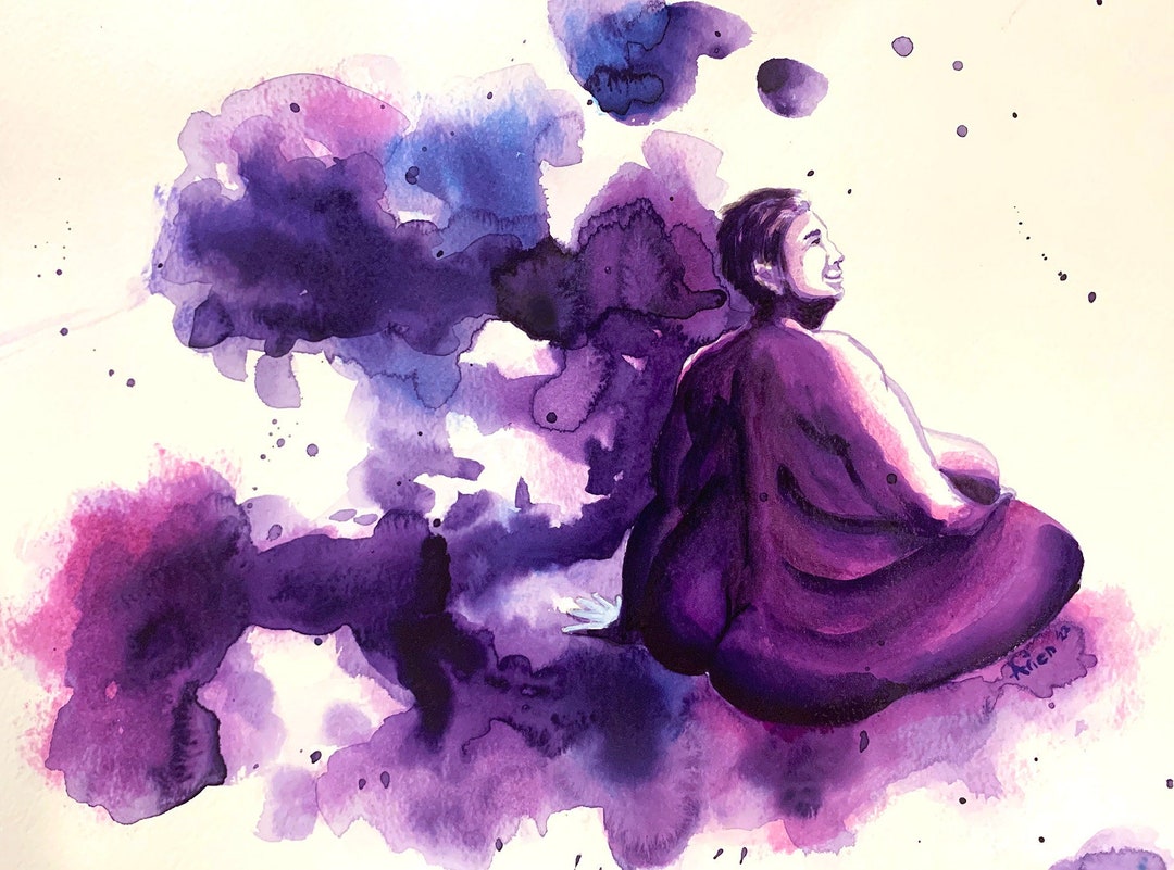 Older, Non-binary, Fat Woman | Watercolor Painting by Trans Artist ...