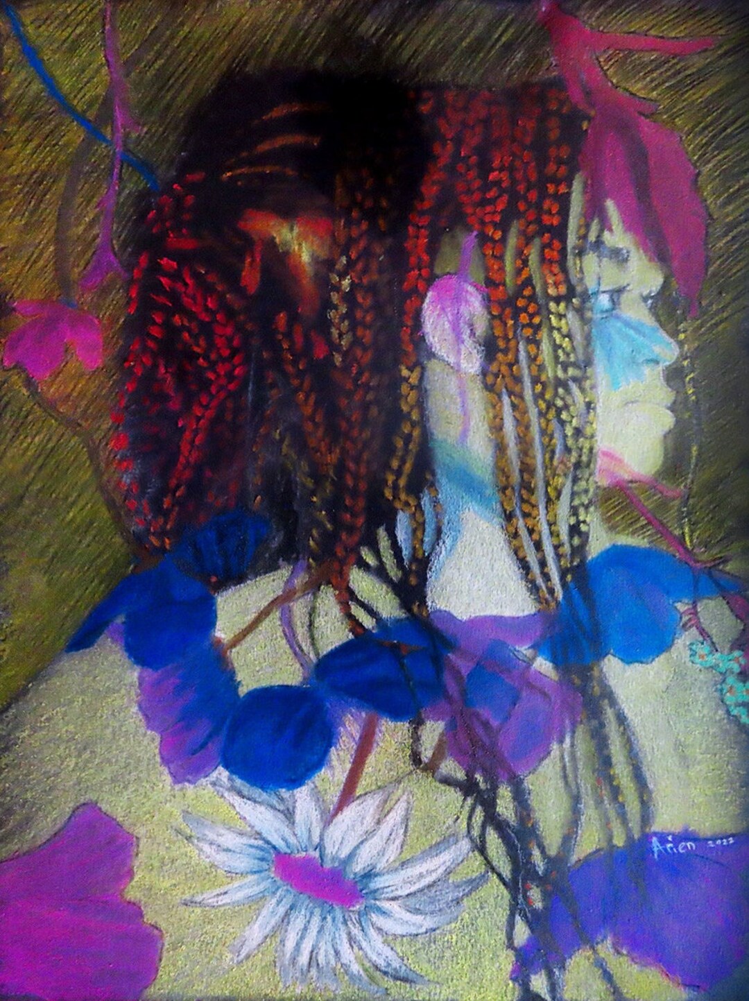 Black Trans Woman Mixed Dry Media Drawing by Trans Artist Art Print in ...