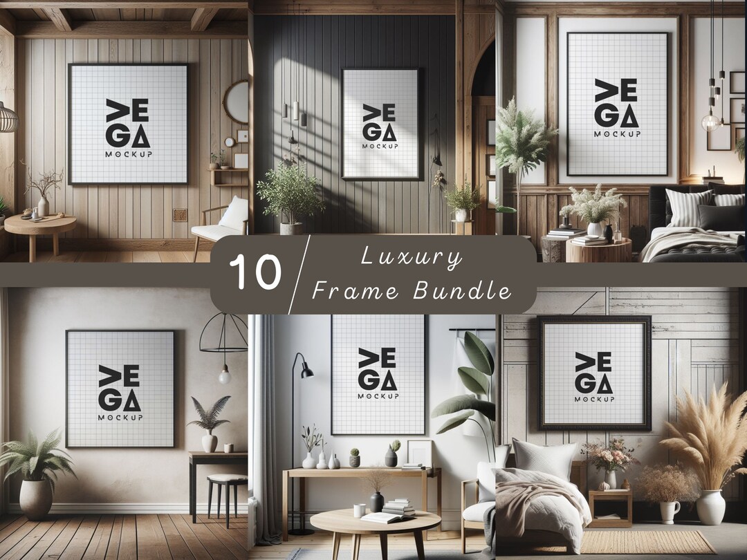 Luxury Frame Bundle, 10 Frame Mockup Pack, Wall Art Mockup, Template ...