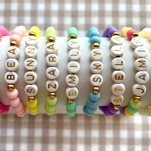 Personalized Name Bracelet Smiley Face Bracelet Customized Gold Letter ...