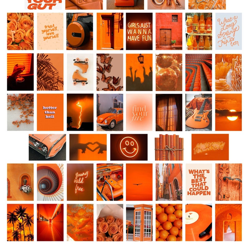 Orange Wall Collage - Etsy