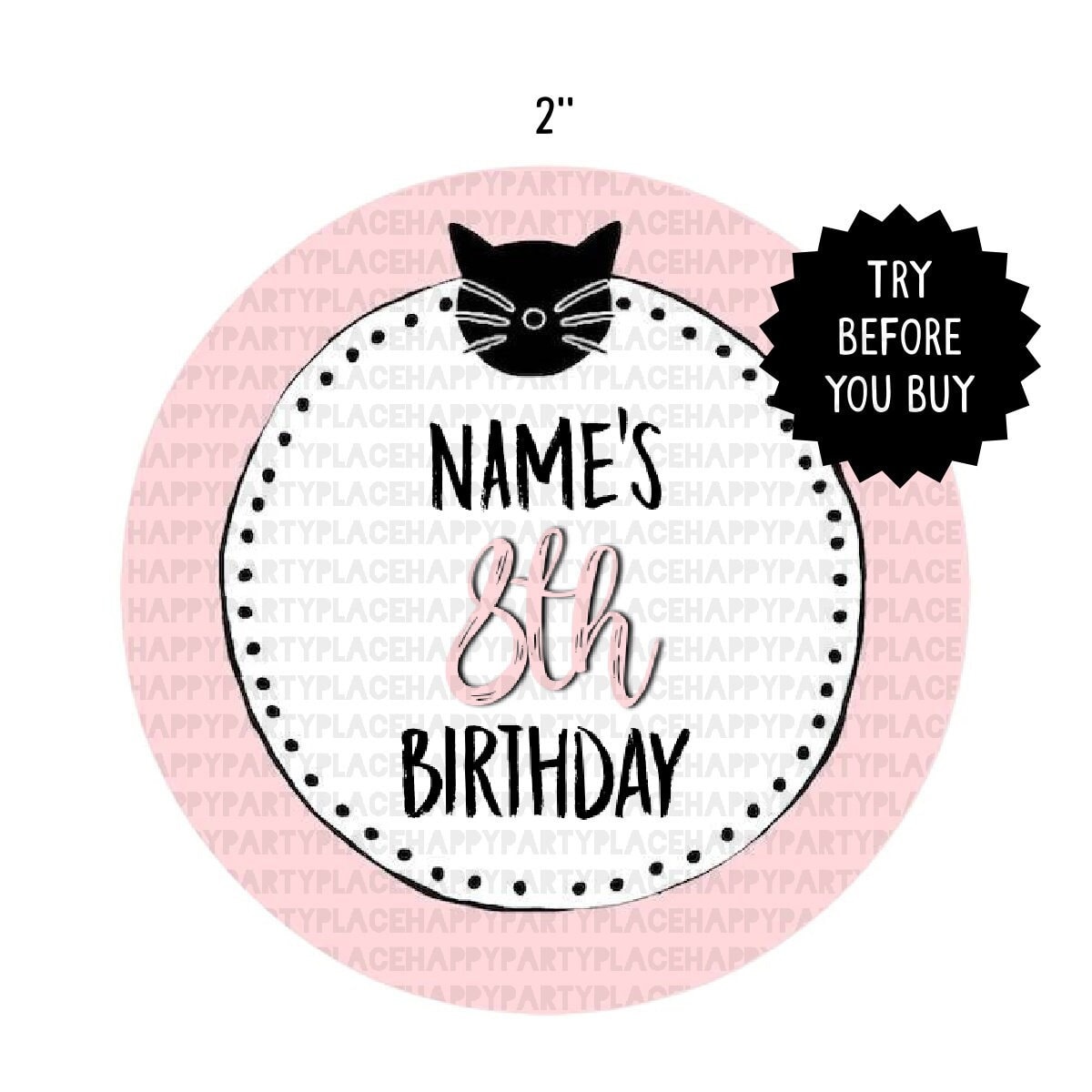 Cat Party Game, Pin the Tail on the Kitten, Pink Cat Kitten Party Theme ...