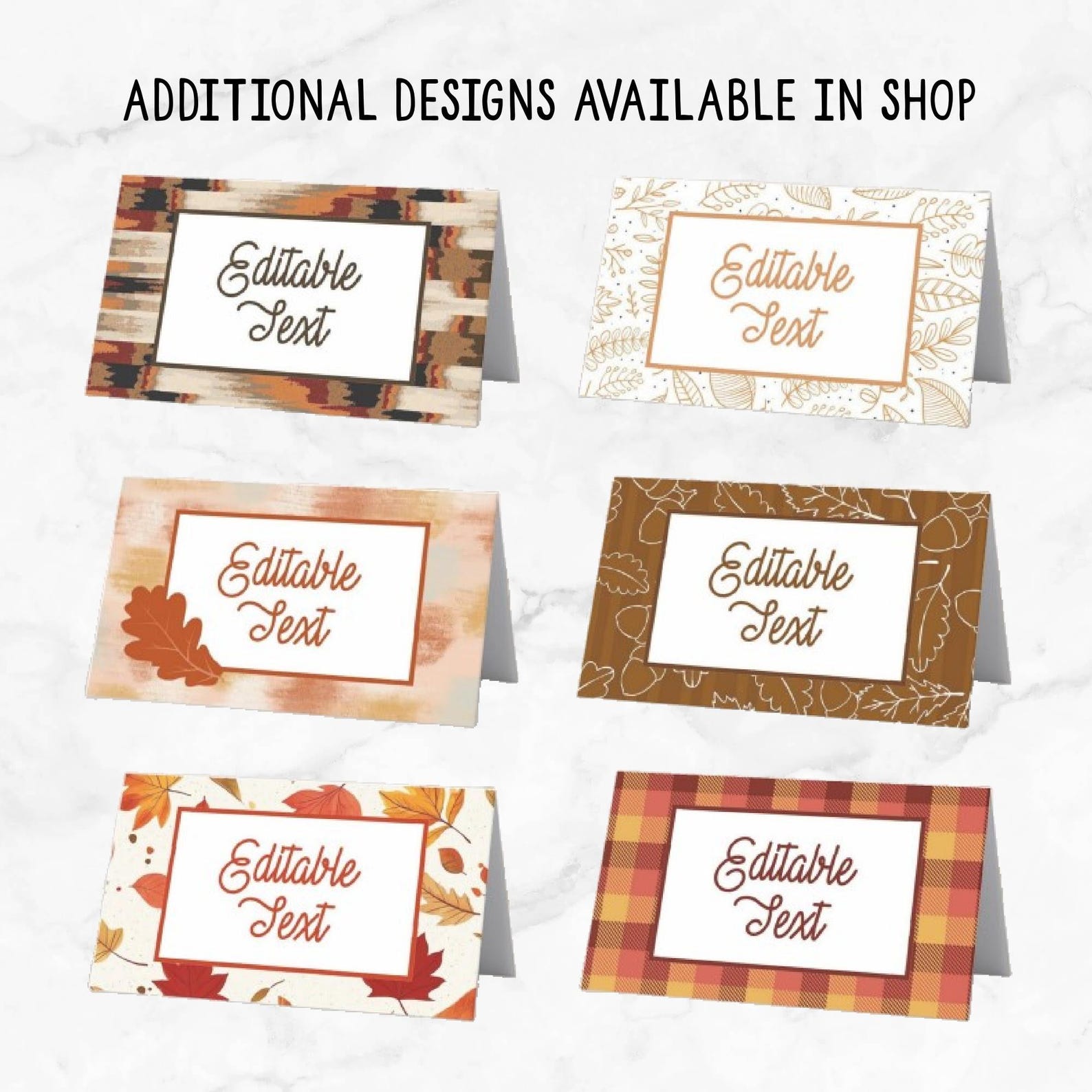 Printable Fall Buffet Cards, Thanksgiving Buffet Cards, Fall Table Food ...