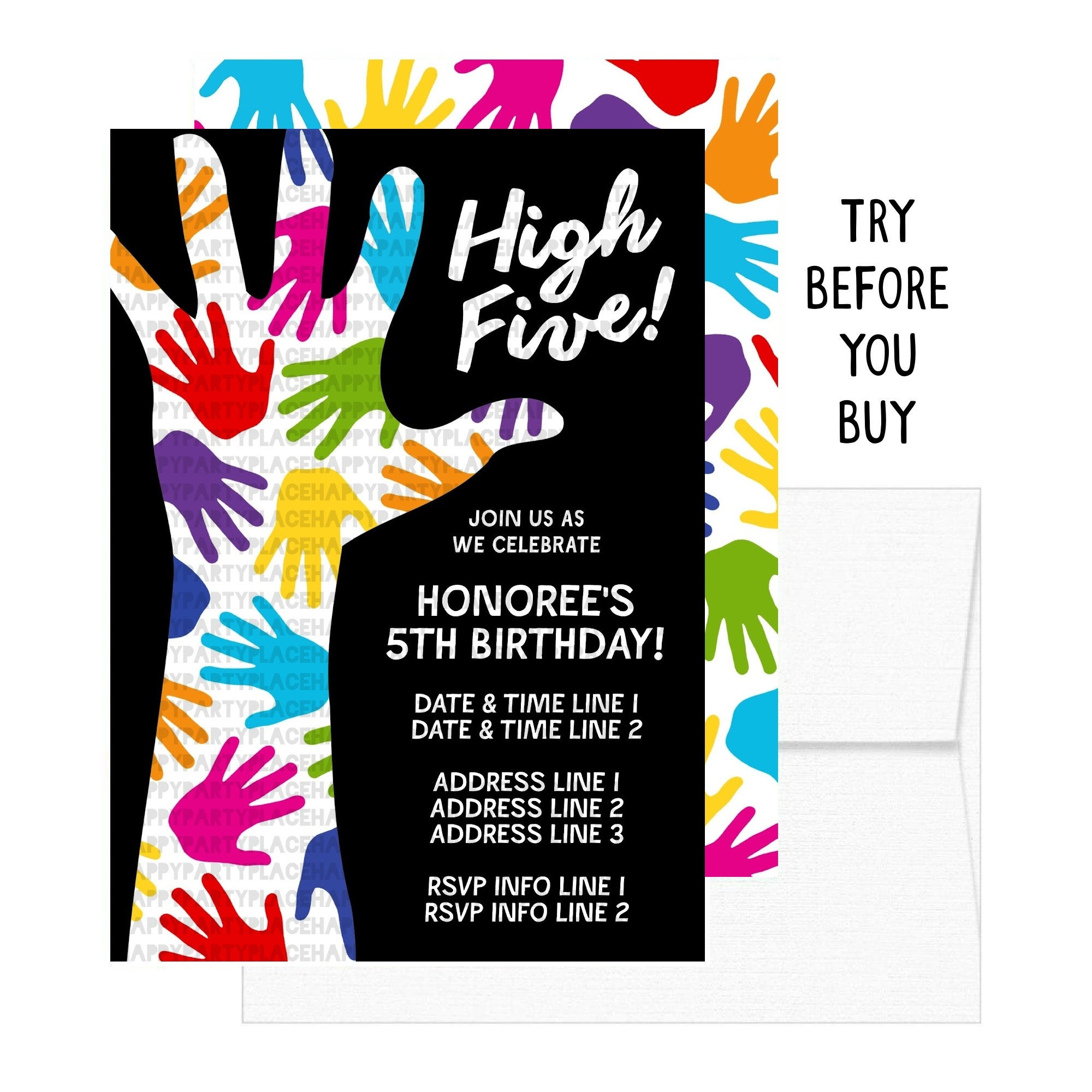 High Five Party Game, Pin the Hand on the High Five, School Party Game ...