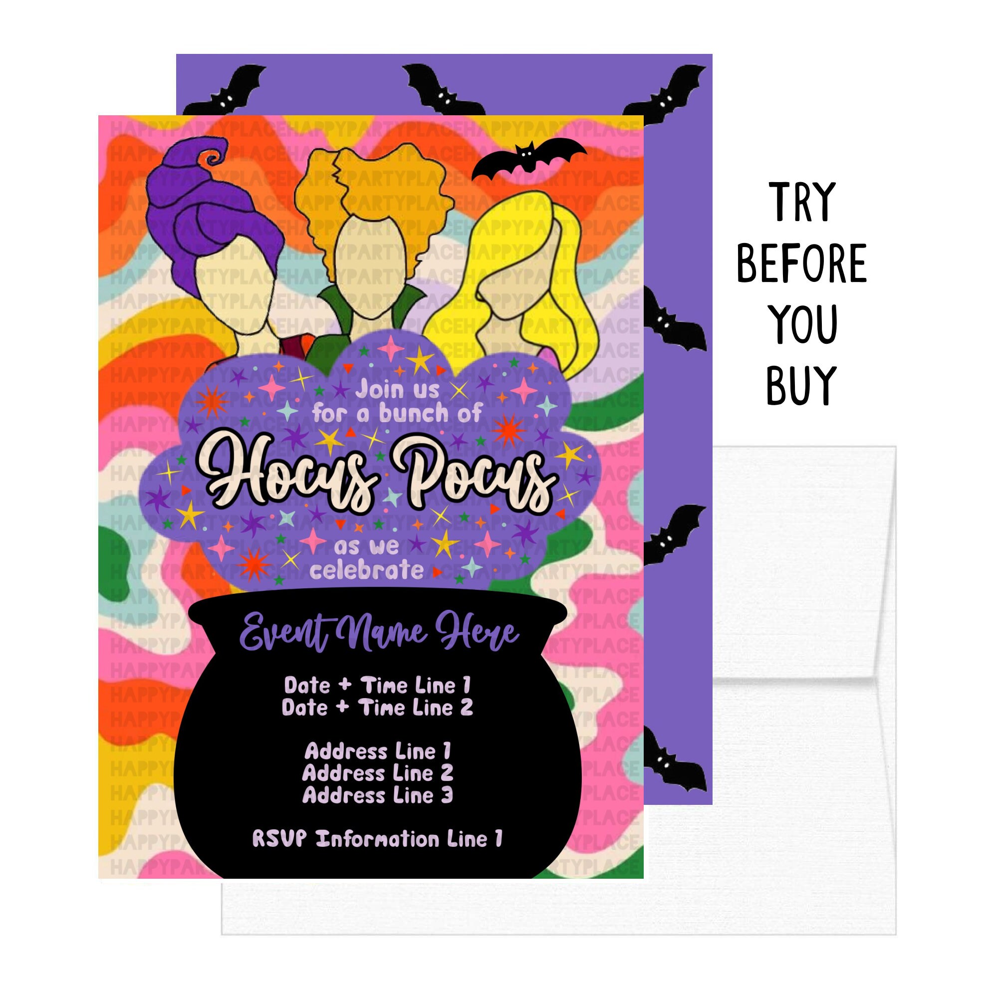 Halloween Party Invitation Witch Halloween Party Invites - Etsy