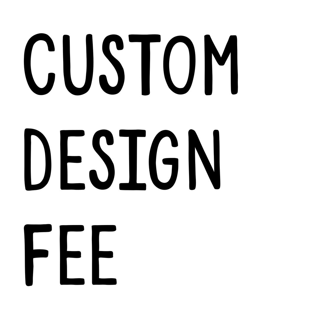 Custom Design Fee - Etsy