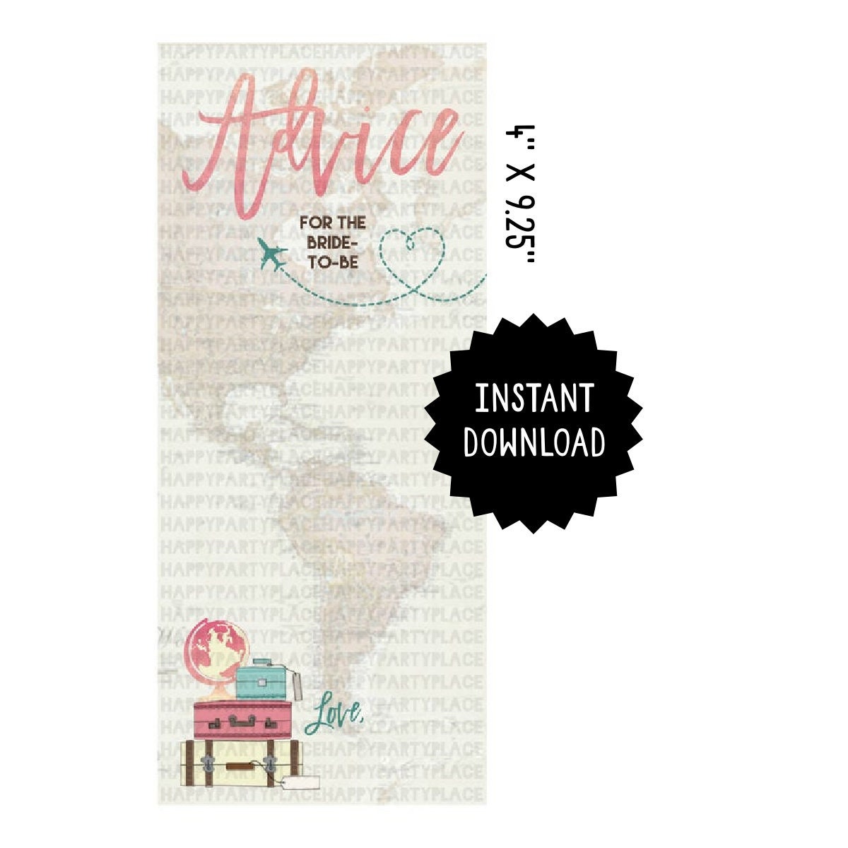 A World of Thanks Thank You Card, Traveling From Miss to Mrs Bridal ...