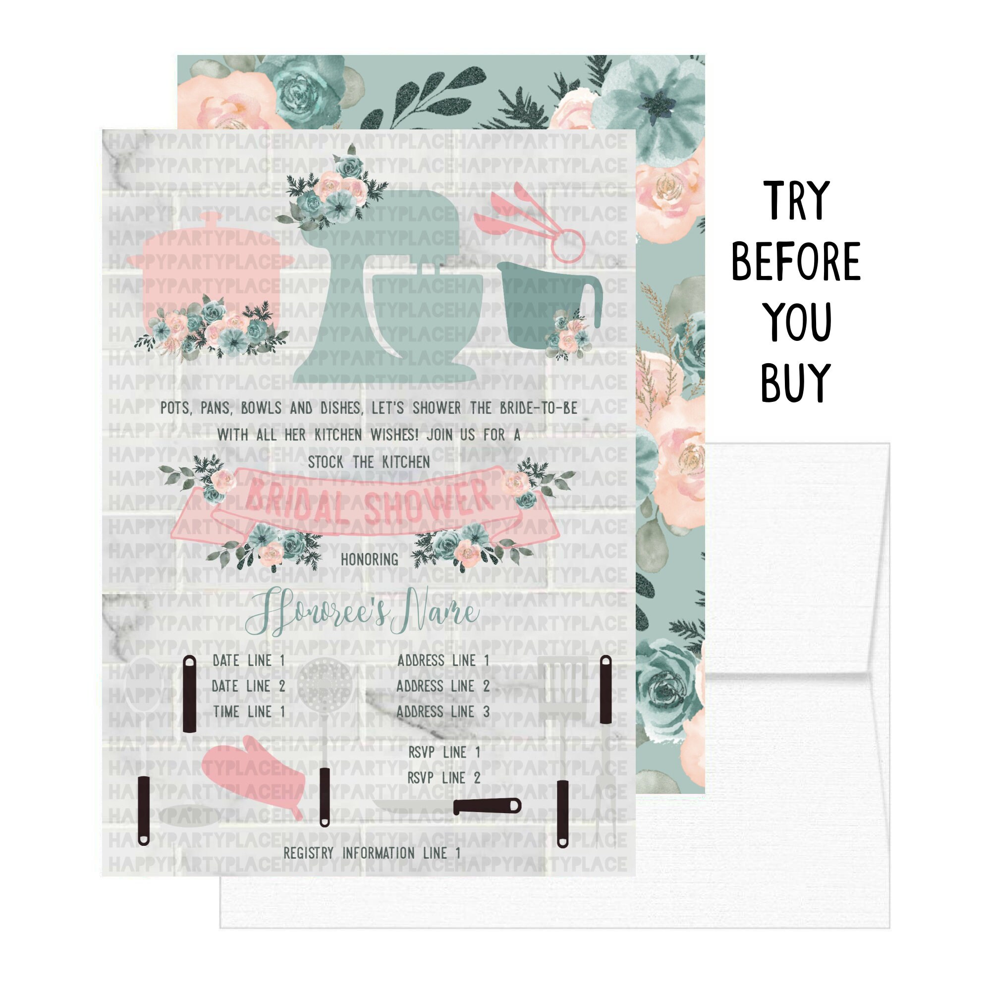 Stock the Kitchen Invitation, Stock the Kitchen Invitations, Stock the ...