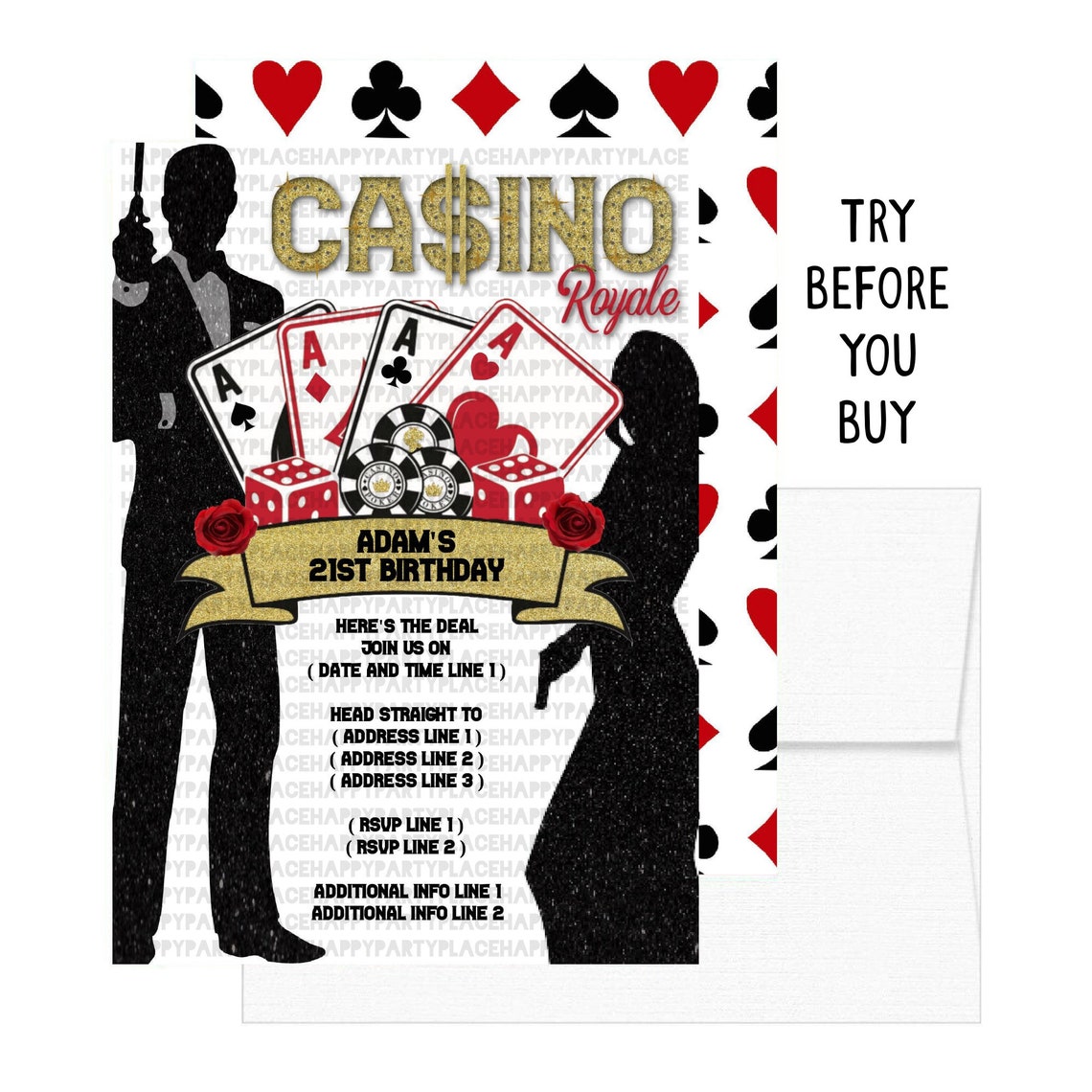 Casino Royale Party, Casino Royale Party Invitation, James Bond Party ...