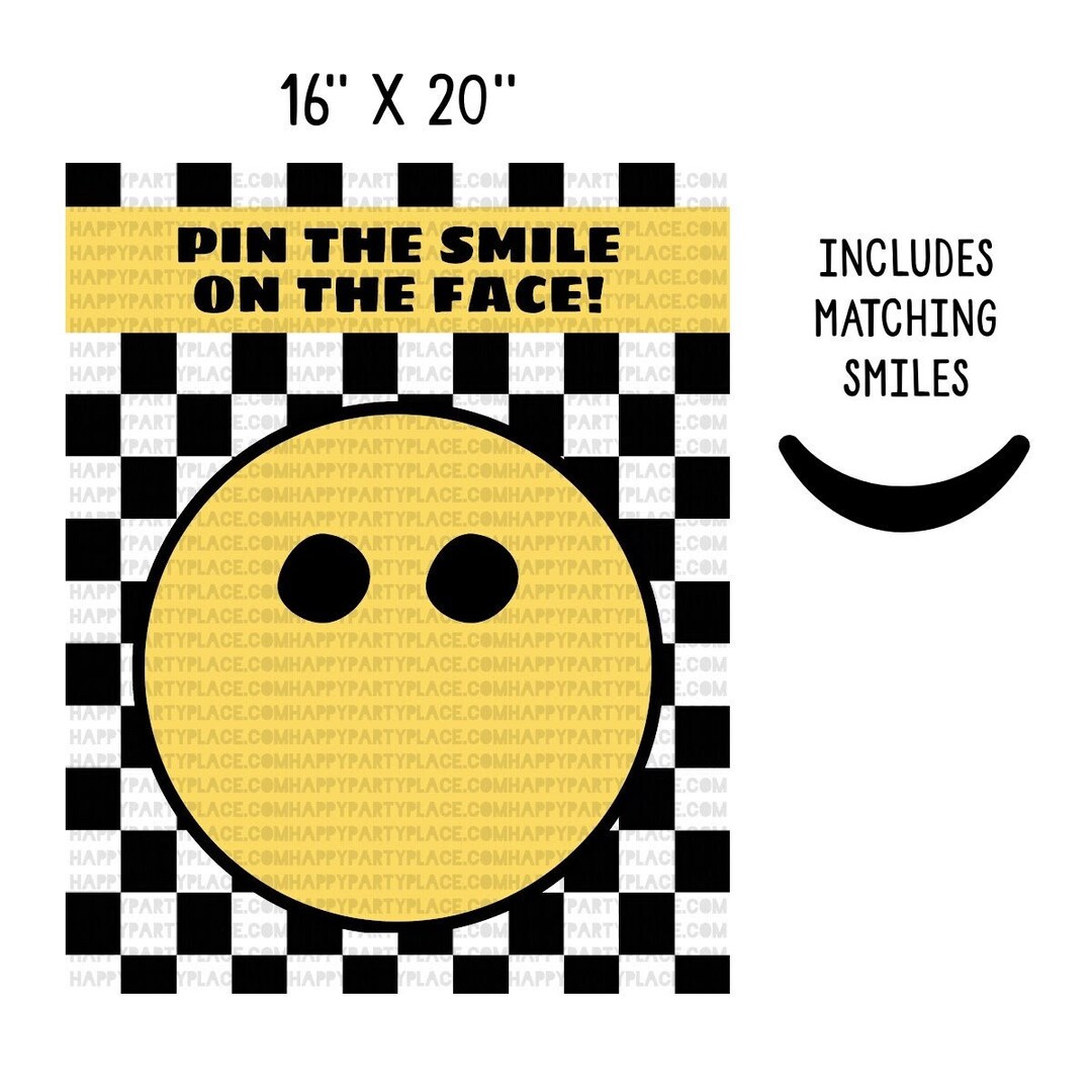 One Happy Dude Party Game, Pin the Smile on the Face, One Happy Dude ...